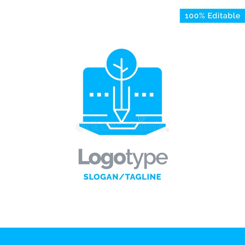 Organic, Content, Organic Content, Digital Blue Solid Logo Template ...