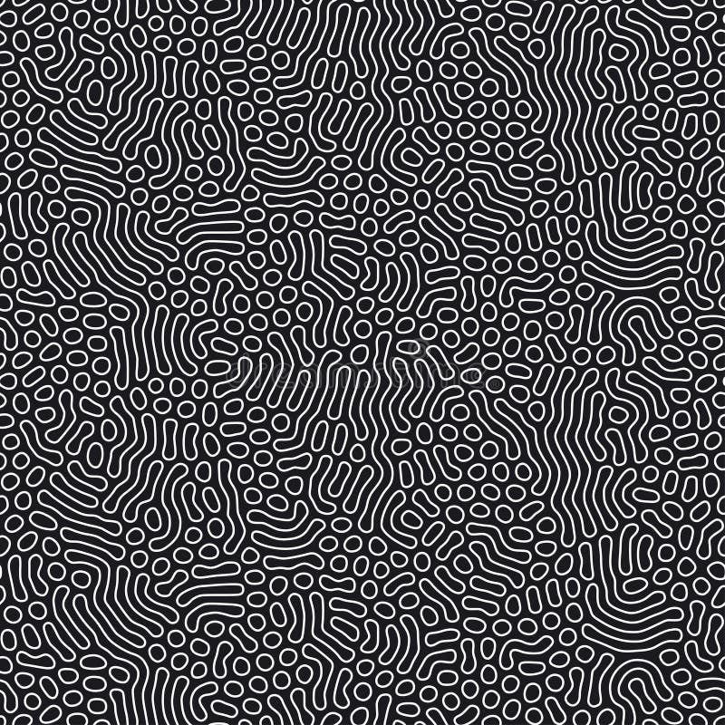 Organic Coral Background with Rounded Lines. Diffusion Reaction ...