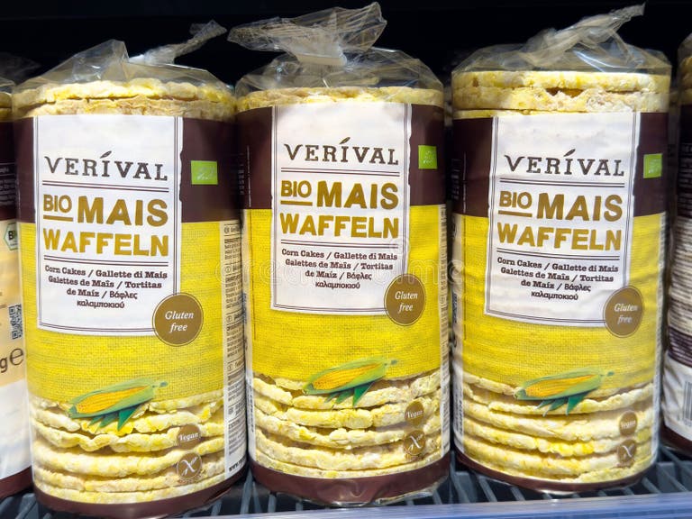 Organic Corn Cakes on Display in Grocery Store Aisle Editorial Stock ...