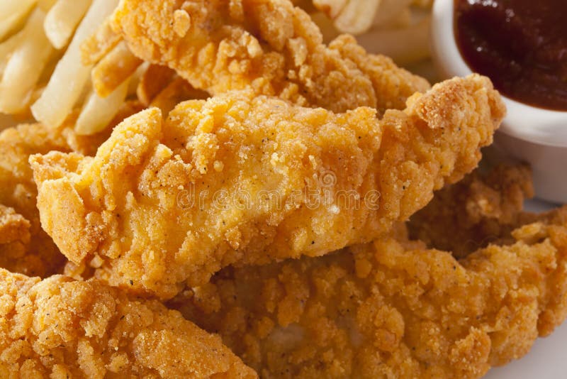 Chicken Strips and Fries Combo Stock Photo - Image of portion, garnish ...