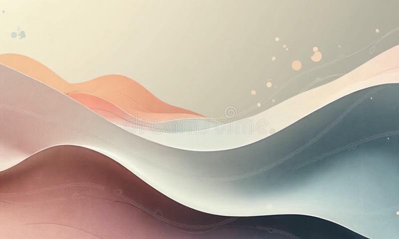 Organic Curves in Soft Pastel Tones with Subtle Dotted Patterns Stock ...