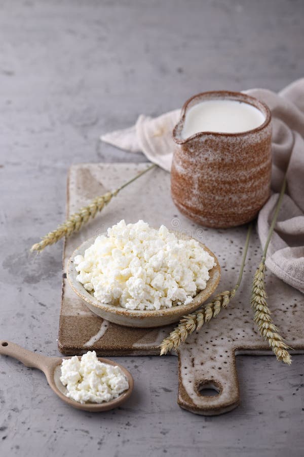 Natural cottage cheese stock image. Image of background - 244160453
