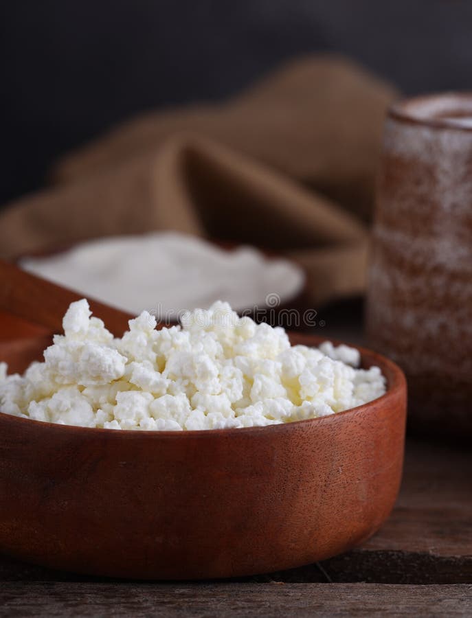 Natural cottage cheese stock photo. Image of kitchen - 244160514