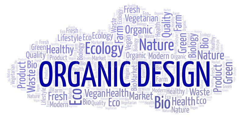 Organic Design word cloud. stock illustration. Illustration of tagcloud ...
