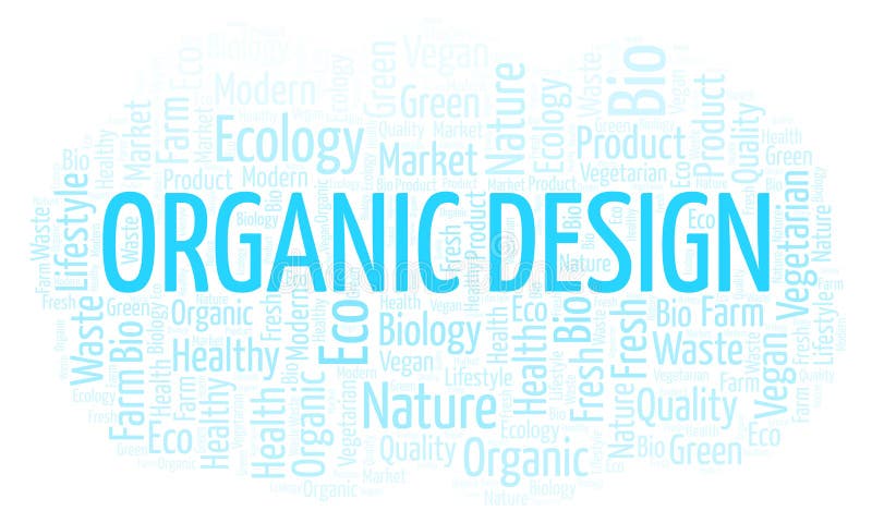 Organic Design word cloud stock illustration. Illustration of font ...
