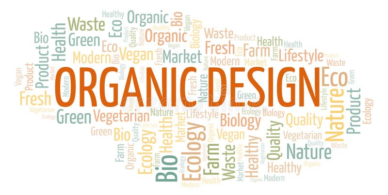 Organic Design word cloud stock illustration. Illustration of ecology ...