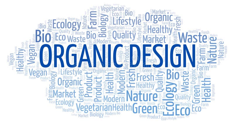 Organic Design word cloud stock illustration. Illustration of card ...