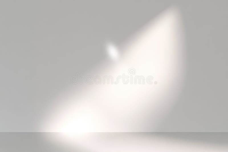 Organic Drop Diagonal Shadow on White Wall for Mockups, Posters ...