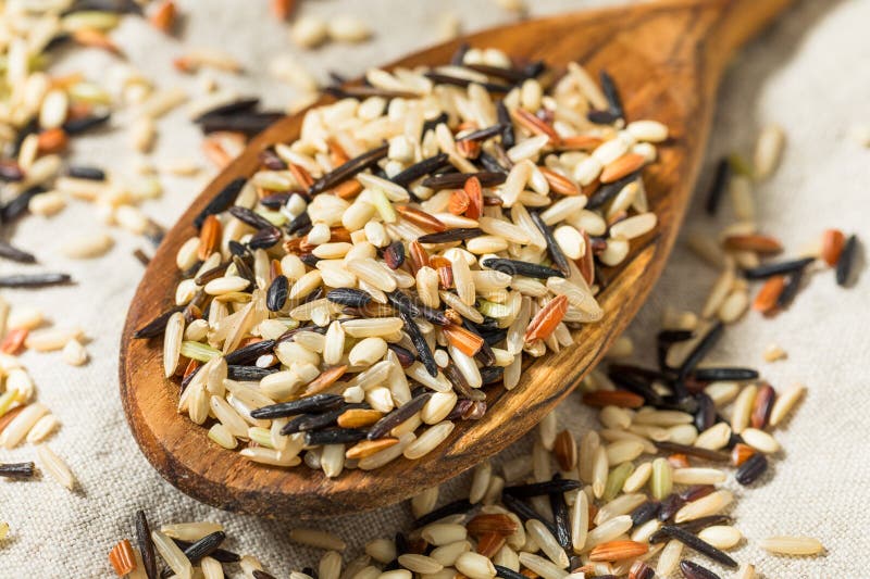 Organic Dry Asian Wild Rice Stock Image - Image of vegetarian, grain ...