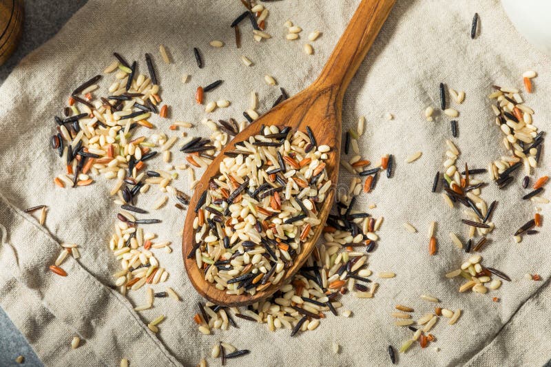 Organic Dry Asian Wild Rice Stock Photo - Image of traditional, organic ...