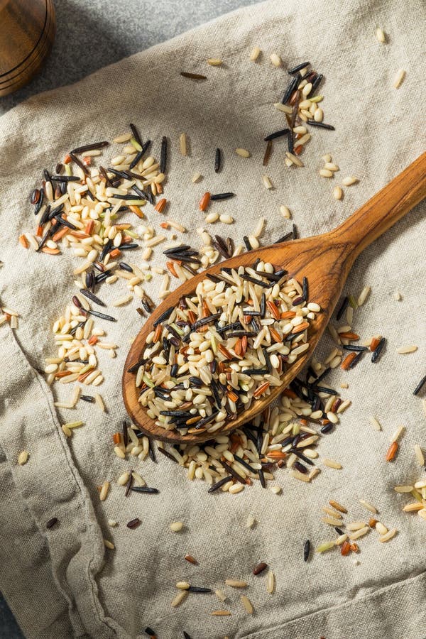 Organic Dry Asian Wild Rice Stock Image - Image of dark, brown: 367674811