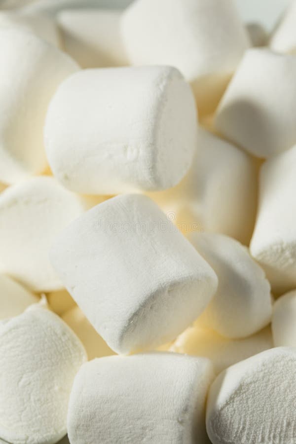 Organic Dry Big White Marshmallows Stock Photo - Image of yummy, food ...