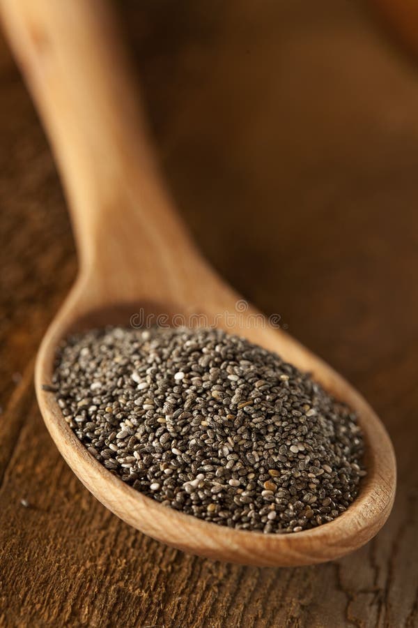 Organic Dry Chia Seeds stock image. Image of nutrient - 31596881
