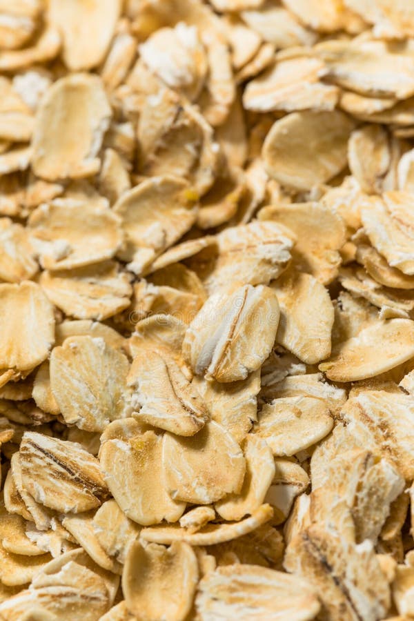 Organic Dry Rolled Oatmeal Oats Stock Image - Image of porridge, oats ...