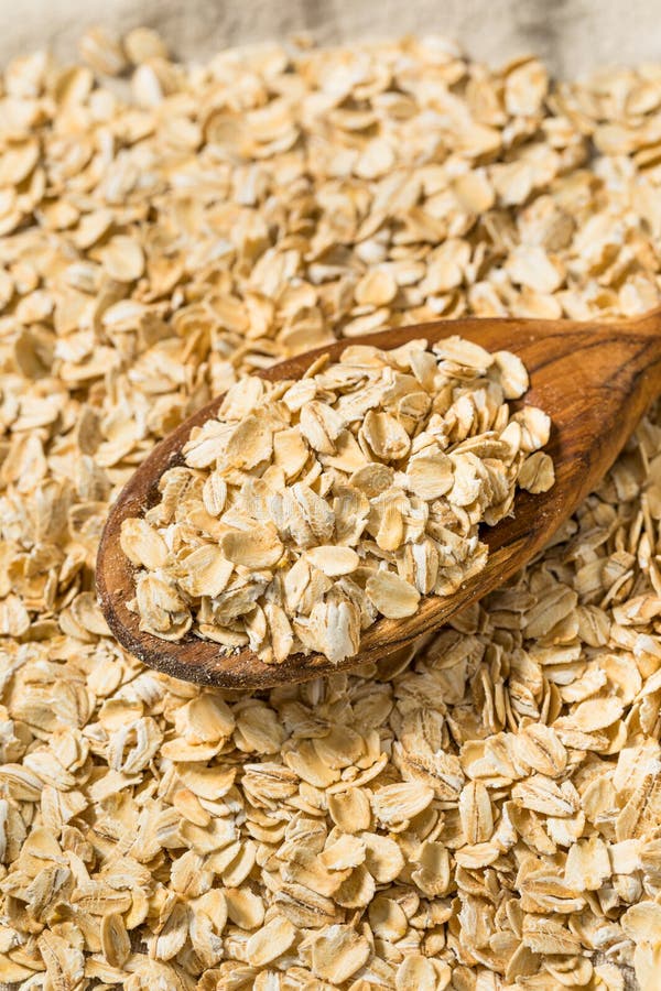 Organic Dry Rolled Oatmeal Oats Stock Photo - Image of organic, meal ...