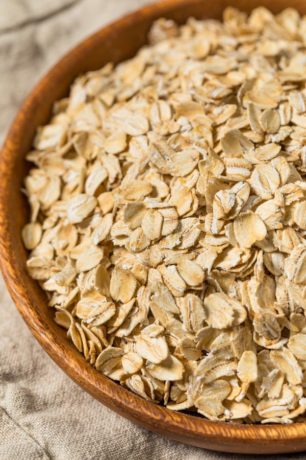 Organic Dry Rolled Oatmeal Oats Stock Image - Image of morning, oats ...