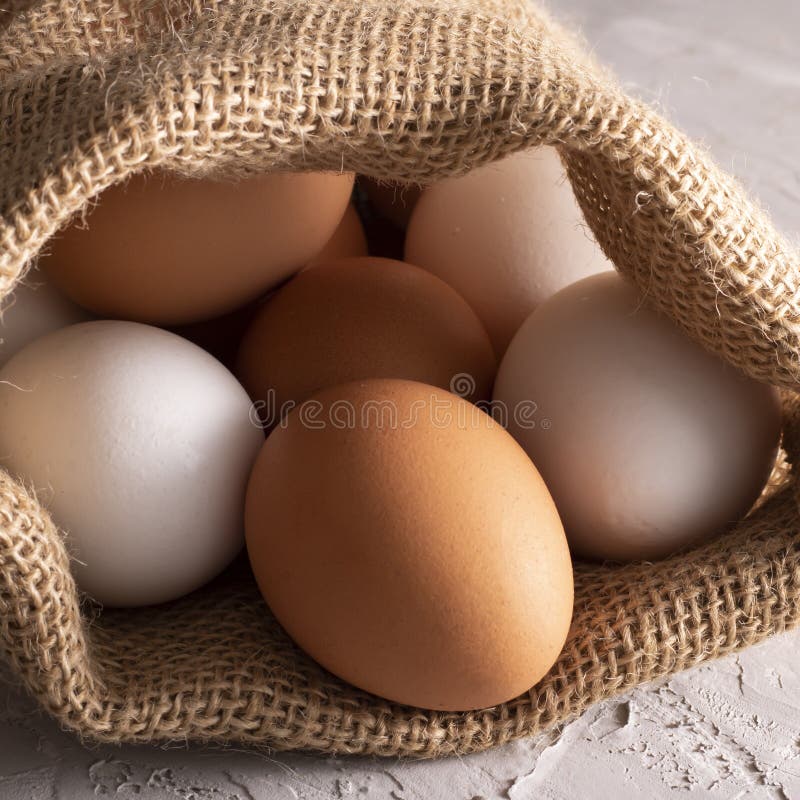 Organic Easter Brown and White Eggs, Zero Waste, No Plastic Stock Photo ...