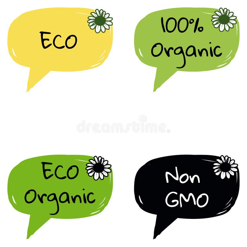 Organic Eco Non Gmo Bio Nature Icon Stock Illustration - Illustration ...