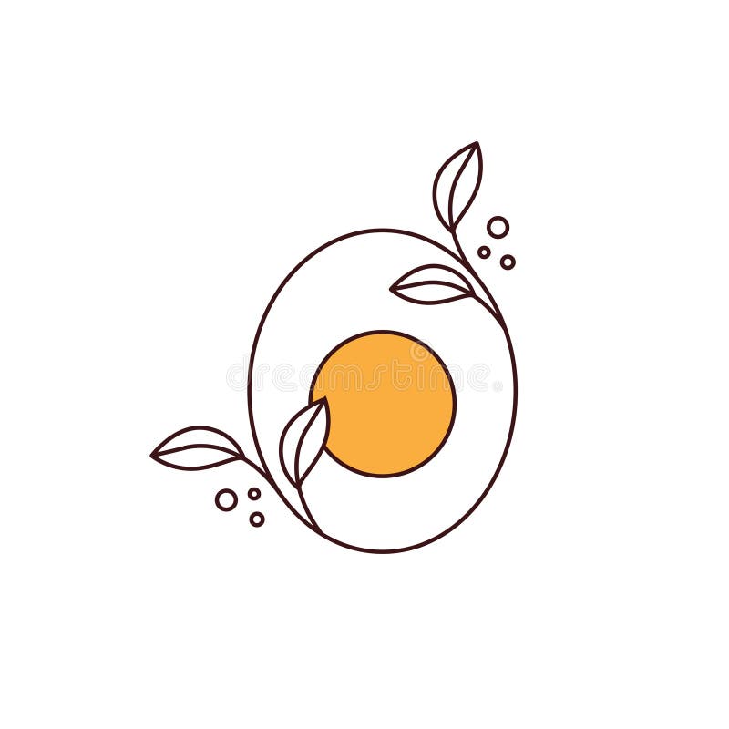 Organic Egg Boiled Egg Minimalist Logo Design Vector Stock Vector ...