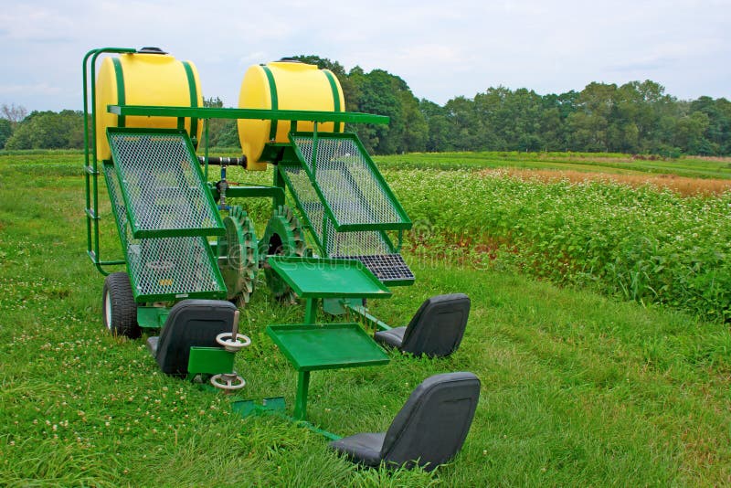 Organic Farm Transplanter Machine Stock Image - Image of green ...