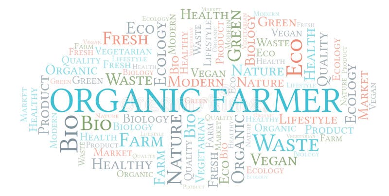 Organic Farmer word cloud. stock illustration. Illustration of word ...