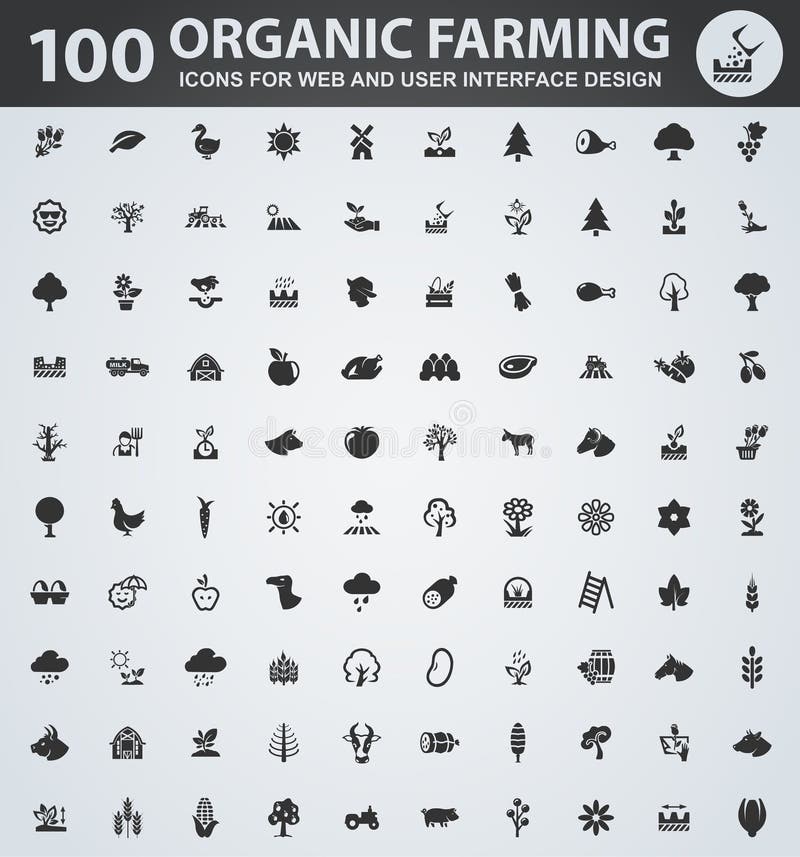 Organic farming icons set stock vector. Illustration of crop - 93402269