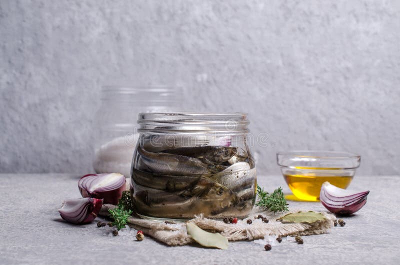 Organic Fermented Small Fish Stock Photo - Image of marine, appetiser ...