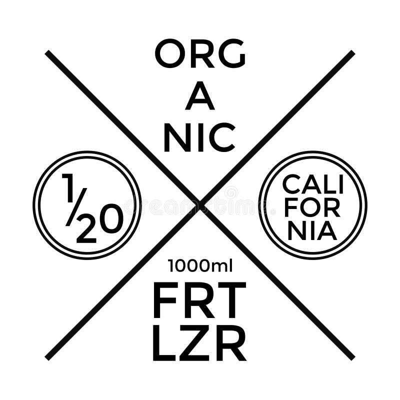 Organic Fertilizer Label and Badge Design. Vector Stock Vector ...