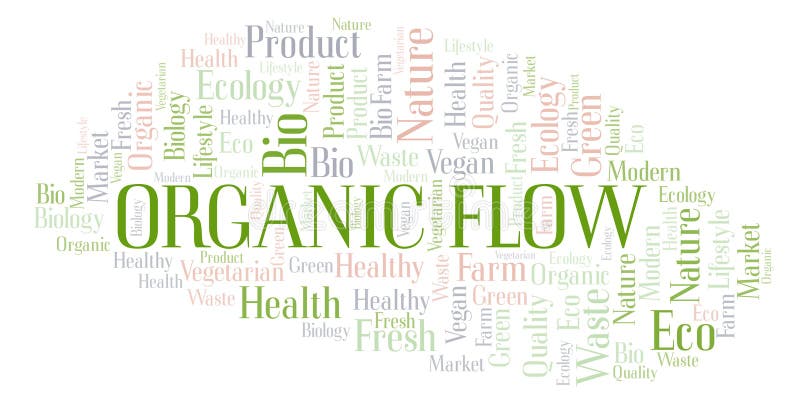 Organic Flow word cloud. stock illustration. Illustration of tagcloud ...