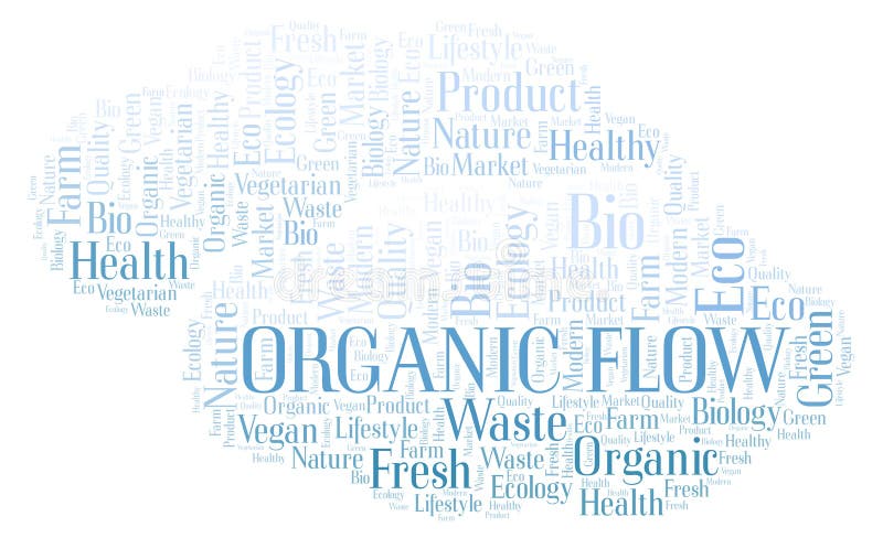 Organic Flow word cloud. stock illustration. Illustration of text ...