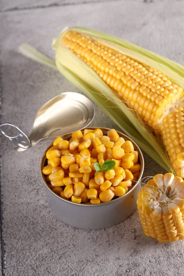 Organic food canned corn stock photo. Image of canned - 254550292
