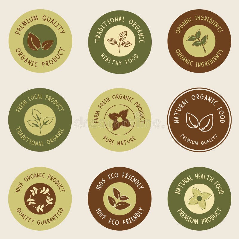 Organic Food, Farm Fresh and Natural Product Stickers and Badges. Stock ... Organic Food, Farm Fresh and Natural Product Stickers and Badges. Stock ...
