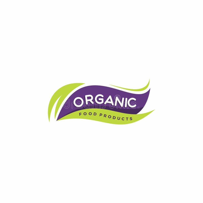 Organic Food Products Logo Vector. Nature Label Design Stock ...