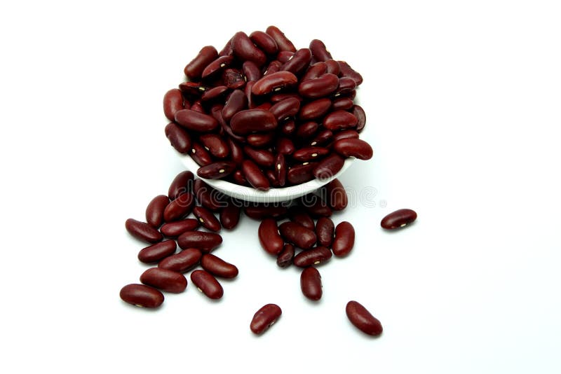 Organic Food; Red Bean on White Background Stock Photo - Image of ...