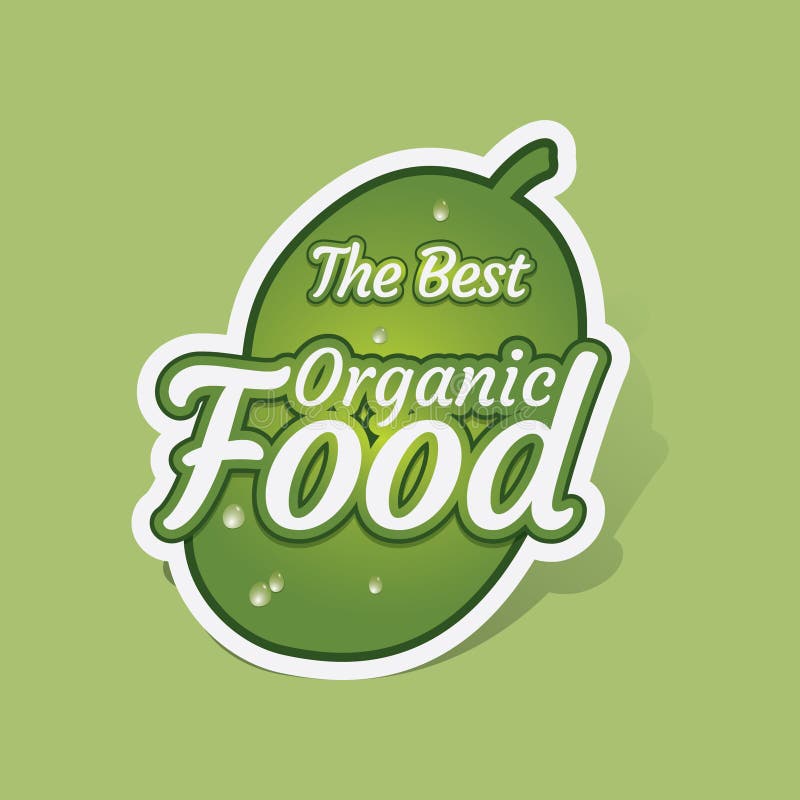 Organic Food Sticker. Vector Illustration Decorative Design Stock ...