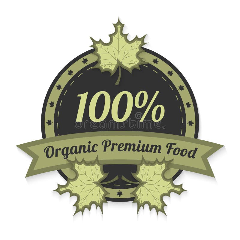 Organic Food. Vintage Style Circle Vector Sticker Stock Vector ...