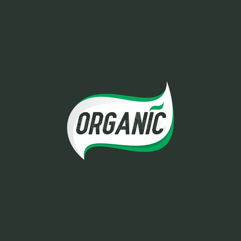 Organic Foods Label Logo Design Organic Stock Vector - Illustration of ...