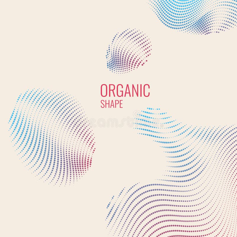 Organic Forms with Dynamic Waves and Lines on a Dark Background. Vector ...