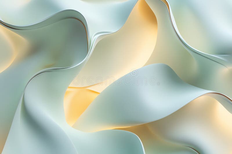 Organic Forms Light Green Gradually Blending Gold Creating Subtle ...