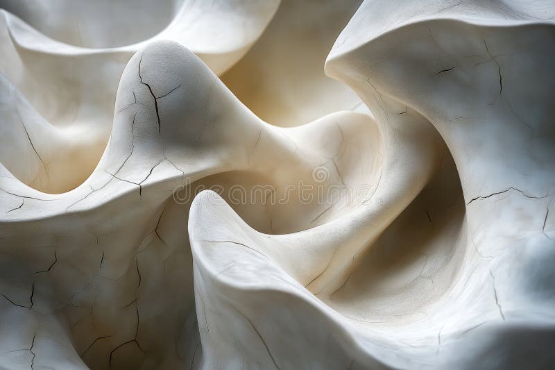 Abstract Clay Sculptures Showcasing Raw Textures with Delicate Hand ...