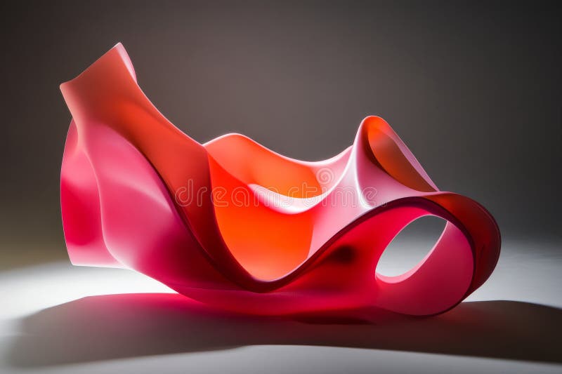 Organic Forms Twisting through Space, with Smooth Curvatures in Pink ...