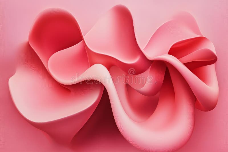 Organic Forms Twisting through Space, with Smooth Curvatures in Pink ...