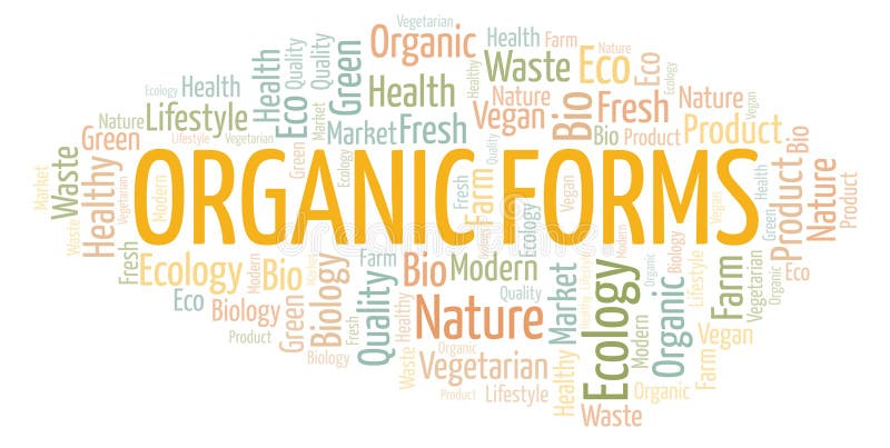 Organic Forms word cloud. stock illustration. Illustration of text ...
