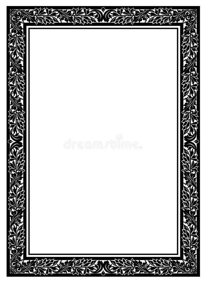 Organic, Stylised Frame Design Stock Illustration - Illustration of ...