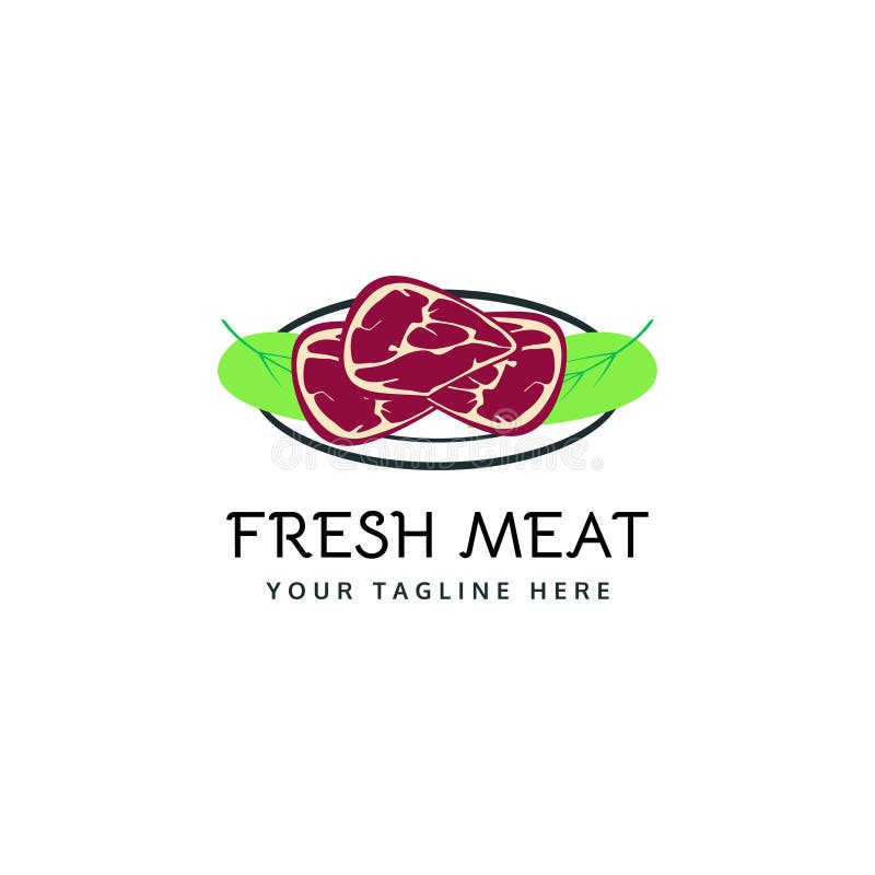 Organic Fresh Meat Restaurant Logo Stock Illustration - Illustration of ...