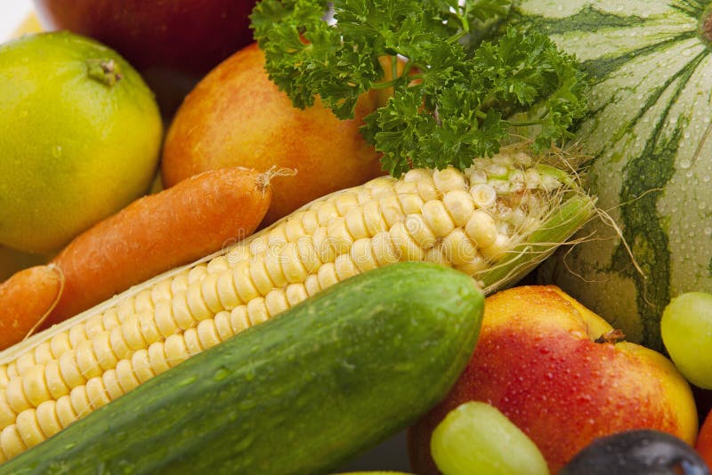 Organic Fruit and Vegetables Stock Photo - Image of color, fruit: 38962964