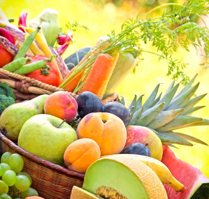 Organic fruits - closeup stock image. Image of corn, fresh - 43828053
