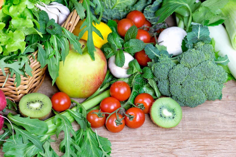 Organic Fruits and Vegetables Stock Image - Image of broccoli ...