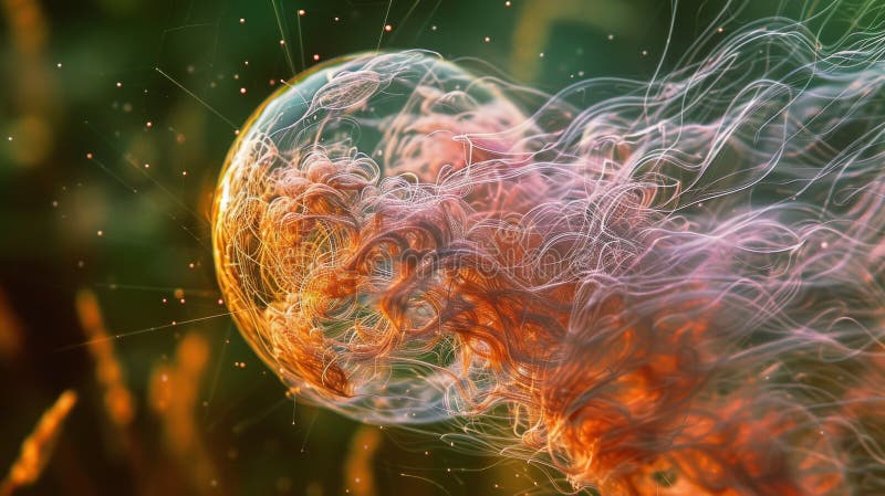 Organic Glowing Sphere Intricate Filaments Stock Photos - Free ...