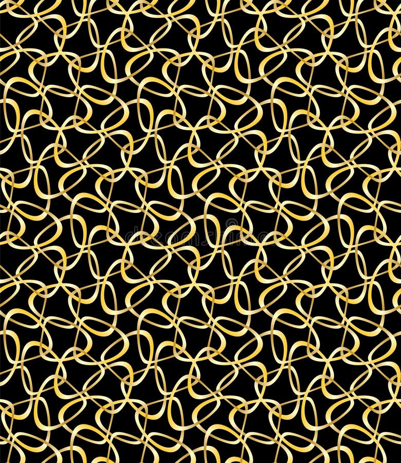 Organic Golden Circles Interconnected Seamless Pattern Tile. Luxury ...